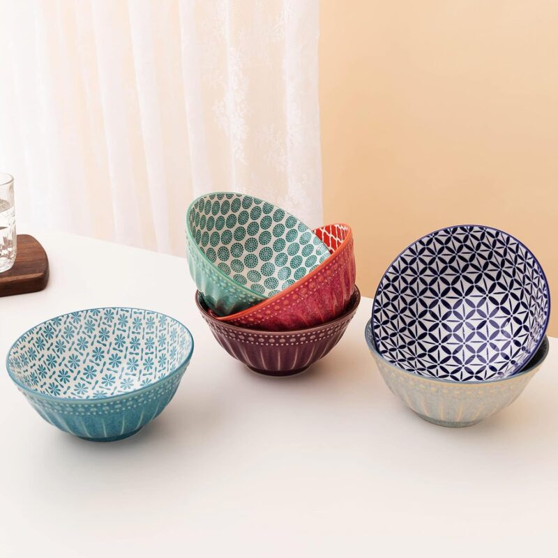 Multi Colored All Purpose Porcelain Bowls Set of 6 – Fajr's Collection ...